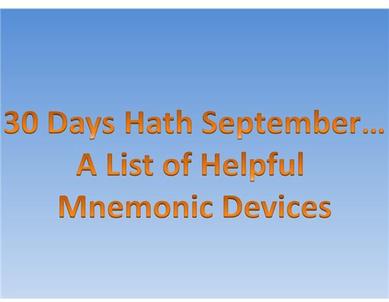 Mnemonic Examples